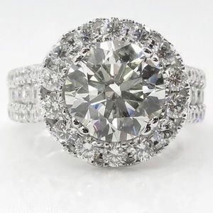 Jewelry | Luxury Big Zircon Stone Ring Silver Ring | Poshmark